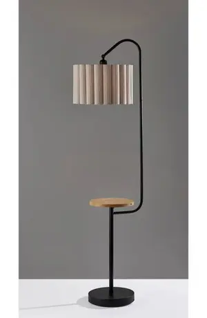 ADESSO Caldwell Shelf Floor Lamp - Black