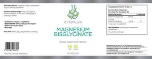 CYTOPLAN Magnesium Bisglycinate 60 Usa