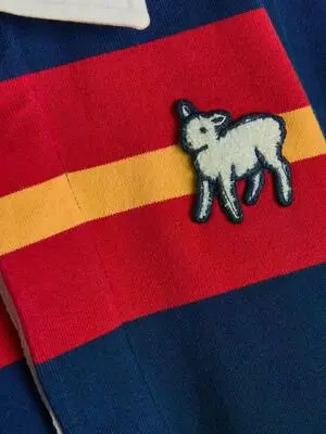 MOTHER Striped Polo Shirt - Blue