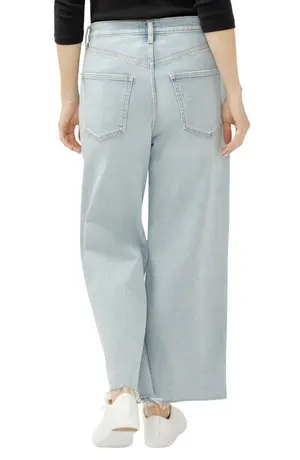 SILVER JEANS CO. Be Easy Raw Hem Crop Wide Leg Jeans