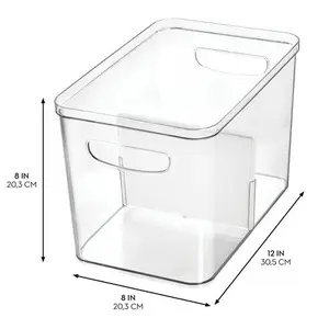 IDESIGN Divided Pantry Organizer Binset Of 2/white