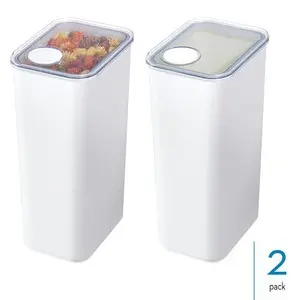 IDESIGN Extra Large Canister With Removable Pour Capset Of 2