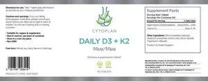 CYTOPLAN Daily Vitamin D3 & K2 60 Usa