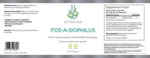 CYTOPLAN Fos-a-dophilus Probiotic 60 Usa
