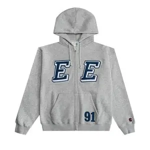 ERIC EMANUEL Ee Felt Zip-up Hoodie - Grey