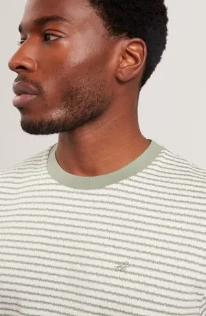 Ted Baker London Vexrin Stripe Cotton T-shirt - Mid-green