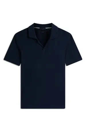 Ted Baker London Anito Cotton & Linen Polo - Navy