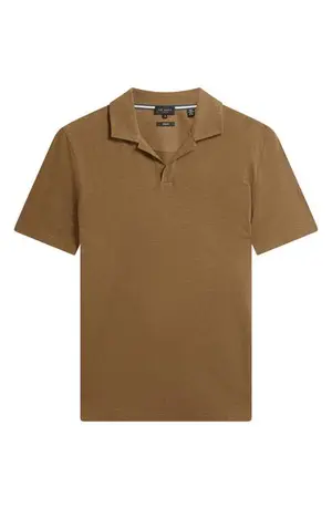 Ted Baker London Anito Cotton & Linen Polo - Olive