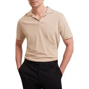 Ted Baker London Anito Cotton & Linen Polo - Taupe