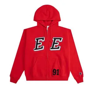 ERIC EMANUEL Ee Felt Zip-up Hoodie - Red