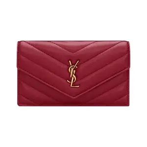 Saint Laurent Flap Card Case 'carmine Red' Red