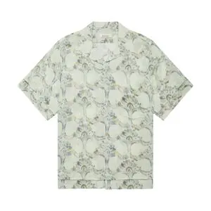 WALES BONNER Lotus Bowling Shirt - Blue