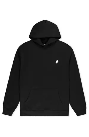 DALIX Ghost Relaxed Midweight Fleece Pullover Hoodie - Black