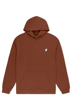 DALIX Ghost Relaxed Midweight Fleece Pullover Hoodie - Clay