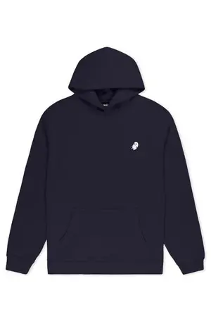 DALIX Ghost Relaxed Midweight Fleece Pullover Hoodie - Ink Blue