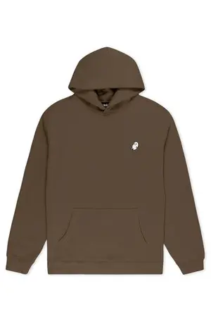 DALIX Ghost Relaxed Midweight Fleece Pullover Hoodie - Walnut
