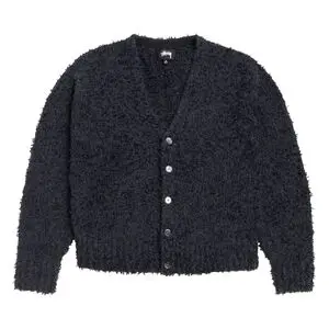 StÜssy Textured Knit Cardigan - Black
