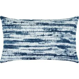 ELAINE SMITH Linear Indoor & Outdoor Woven Accent Lumbar Pillow - Indigo