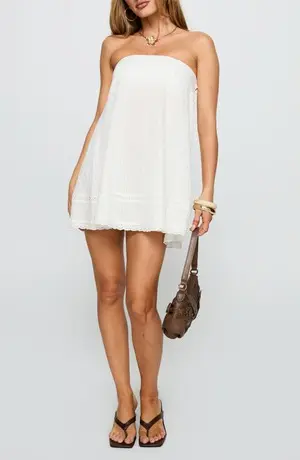 Princess Polly Strapless Cotton Minidress