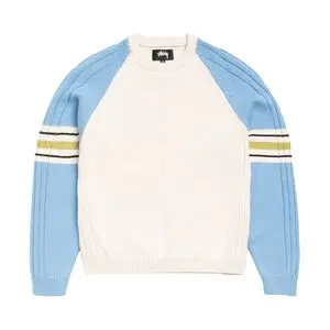 StÜssy Stripe Raglan Crew - Blue