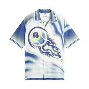 Casablanca Cuban Collar Short-sleeve Shirt - Multicolor