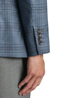 CHARLES TYRWHITT Italian Wool Jacket - Mid Blue