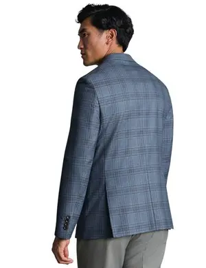 CHARLES TYRWHITT Italian Wool Jacket - Mid Blue