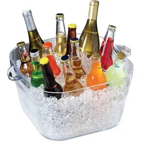 PRODYNE Big Square Party Beverage Tub - Clear