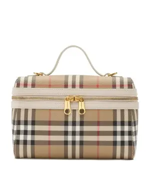 Burberry Check Pattern Vanity Case - Neutral