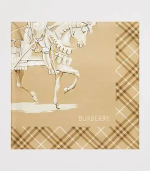 Burberry Silk Archive Ekd Scarf - Neutral