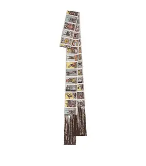 Burberry Silk Tarot Skinny Scarf - Blue