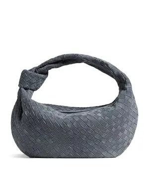 Bottega Veneta Classic Suede Jodie Shoulder Bag - Blue