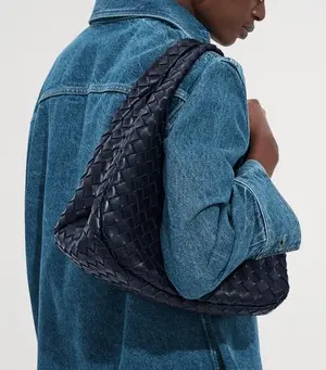 Bottega Veneta Medium Campana Shoulder Bag - Blue