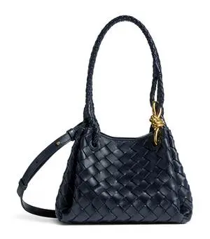 Bottega Veneta Small Leather Parachute Shoulder Bag - Blue