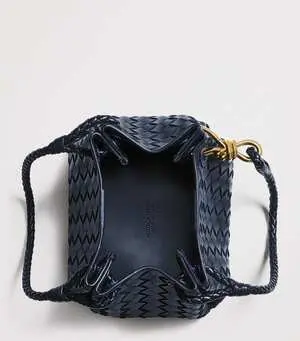 Bottega Veneta Small Leather Parachute Shoulder Bag - Blue