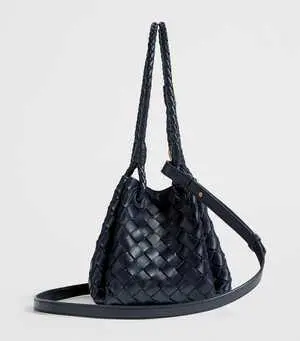 Bottega Veneta Small Leather Parachute Shoulder Bag - Blue