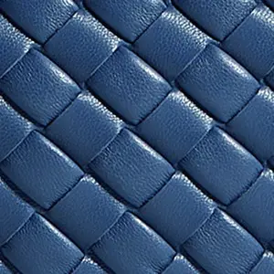 Bottega Veneta Small Intrecciato Leather Shoulder Bag - Blue