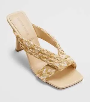 Bottega Veneta Raffia Riva Mules - Brown