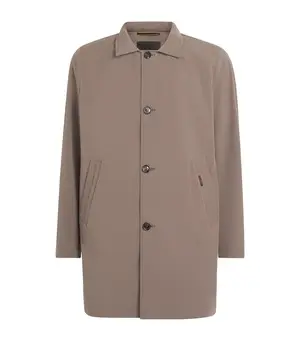 MOORER Water-repellent Hektor-kn Overcoat - Brown