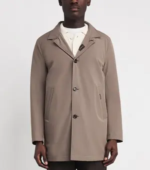 MOORER Water-repellent Hektor-kn Overcoat - Brown