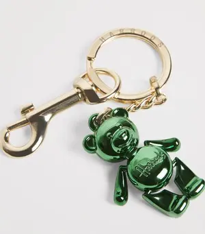 Harrods Jointed Bear Keyring - Green