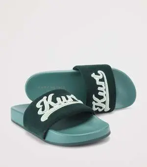 Kurt Geiger Suede Script Slides