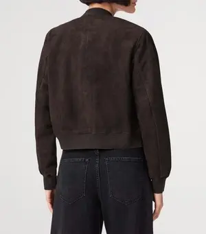 ALLSAINTS Suede Orten Bomber Jacket - Brown