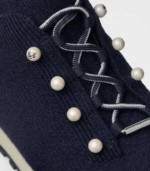 JIMMY CHOO Veles Cashmere Sneakers - Blue
