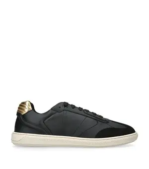 Versace Leather Low-top Sneakers - Black