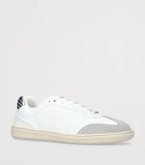 Versace Leather Low-top Sneakers - White