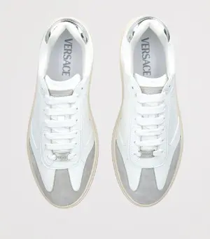 Versace Leather Low-top Sneakers - White