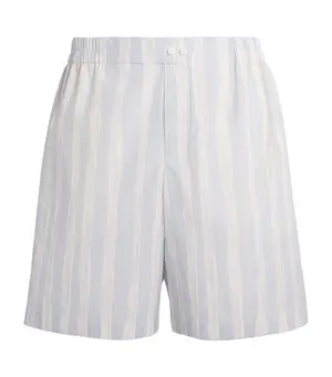 Jacquemus Cotton Stripe Shorts - Blue