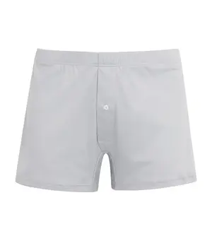 Zimmerli Sea Island Cotton Boxer Shorts - Grey