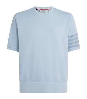Thom Browne Cotton 4-bar T-shirt - Blue